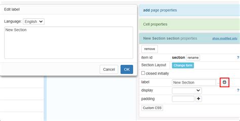 tabs and sections