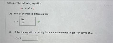 Solved Consider The Following Equation X Y A Find Y Chegg
