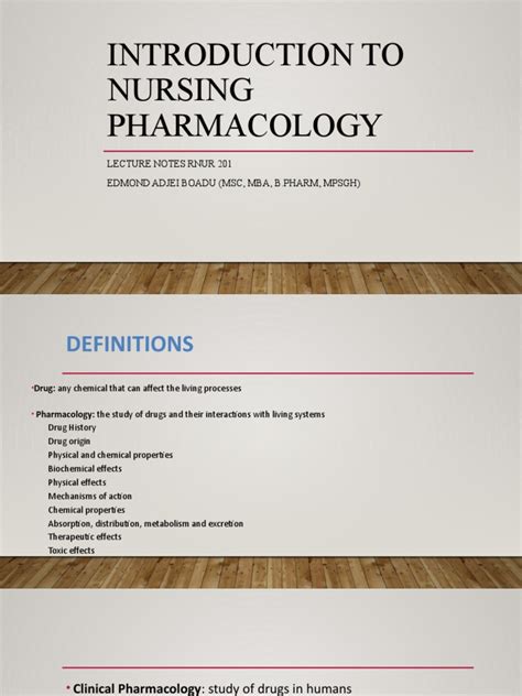 Introduction To Pharmacology Pdf Pharmacology Chemistry