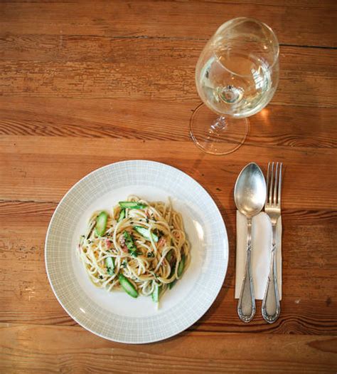 Spaghetti Carbonara Mit Grünem Spargel Derultimativekochblog