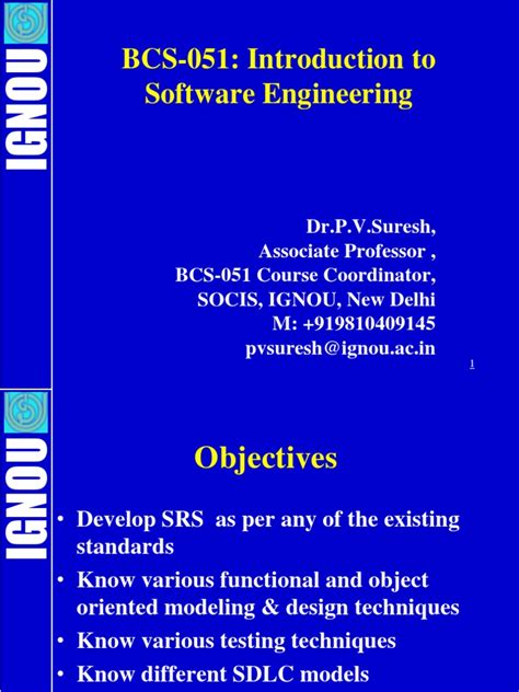 Bcs 051 Introduction To Software Engineering Pdf Information Technology Engineering