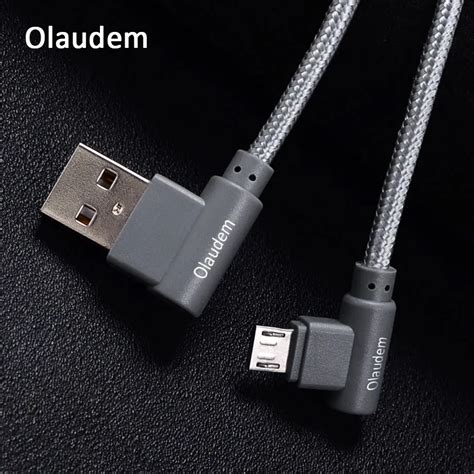 Olaudem Mobile Phone Cables Degree Cable Micro USB Android Wire For Charging Cable USB Micro