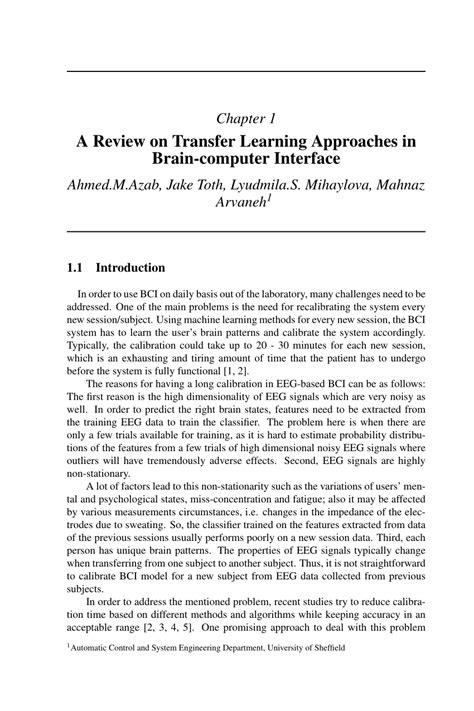 Pdf A Review On Transfer Learning Approaches In Braincomputer Interface