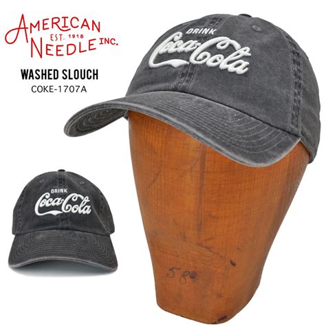 American Needle Washed Slouch Cap Hat Coca Cola