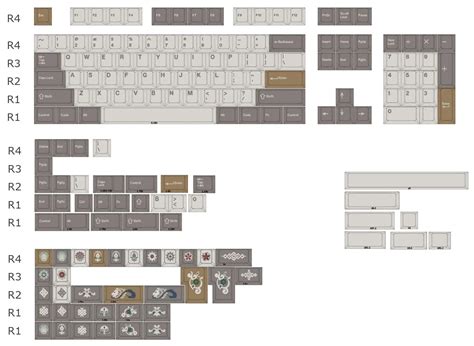 Alhambra Oem Keycap Set Artistic Flair Kawaiikeycaps