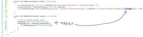 Insert Chosen Directory As A String Into Another Method C Stack Overflow