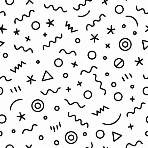 Premium Vector Abstract Geometric Seamless Pattern With Black Shapes