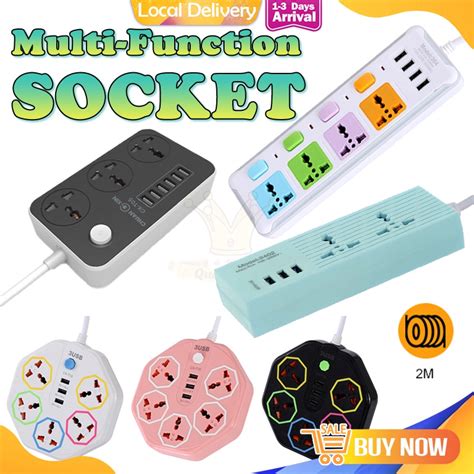 UK Universal M Power Socket Extension Plug Trailing Socket Extension Socket Adapter Pin Socket