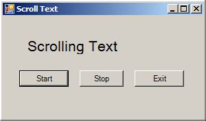 Scrolling Text By Timer Timer Gui Vb Net Tutorial