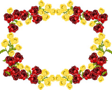 Square Flower Border Frame Png Photos Png Mart