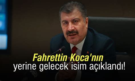 Fahrettin Koca nın yerine gelecek isim açıklandı Yenigün Haberler