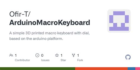 Github Ofir Tarduinomacrokeyboard A Simple 3d Printed Macro Keyboard With Dial Based On The