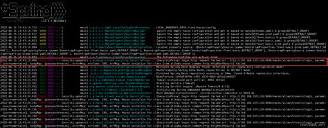 Nacos报错： Usernamenacos Bodymap Passwordnacos Errormsg Errcode