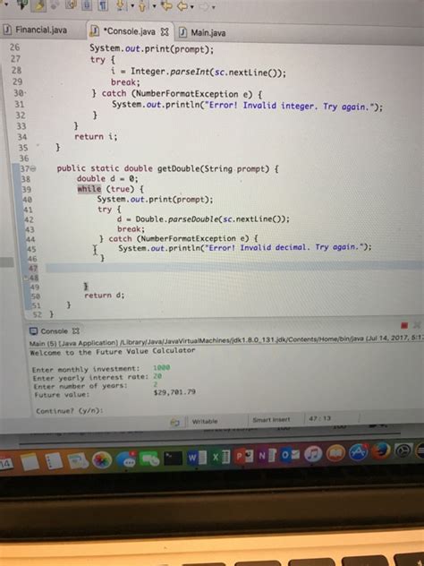 Solved In Console Class Modify Getdouble Method So It Chegg