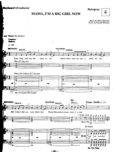 Mama Im A Big Girl Now Hairspray Pdf