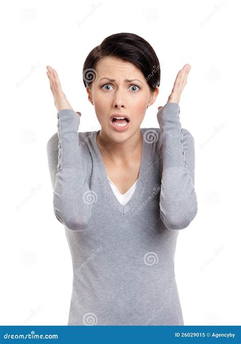Perplexed Woman Puts Her Hands On The Head Stock Image Image 26029015