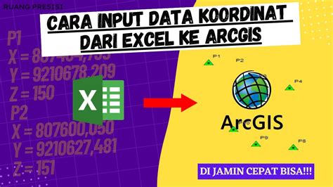 Cara Input Data Koordinat Dari Excel Ke ArcGIS Full Tutorial Lengkap YouTube