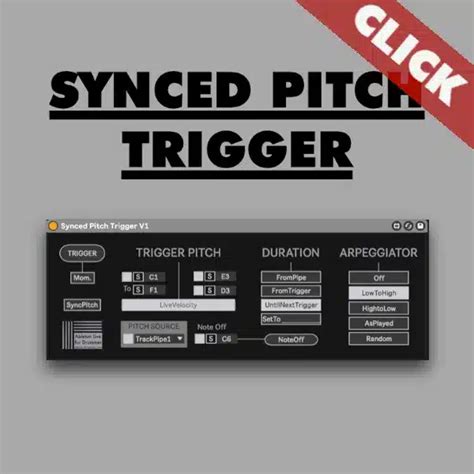 Synced Pitch Trigger For Ableton Live Max For Live Devices