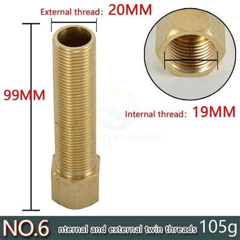1 2 Dn15 Lengthen Copper Material Male Double Nip Grandado