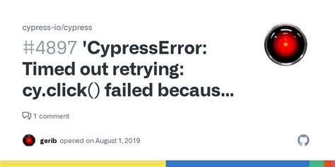 Cypresserror Timed Out Retrying Cy Click Failed Because This