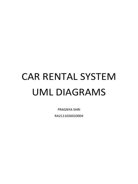 Car Rental System Pdf