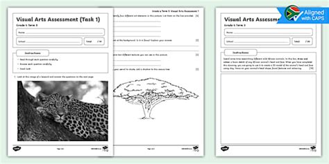 Grade 4 Term 3 Creative Arts Visual Arts Assessment And Rubric
