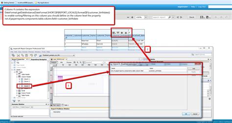how to make jive filtering soring feature work on column in the table
