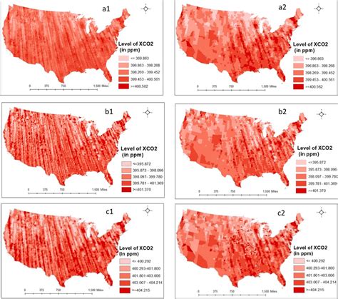 Interpolated Surfaces And County Wise Concentration Level Of Xco2 In Download Scientific