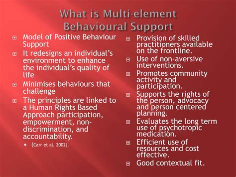 ppt multi element behaviour support in intellectual disability