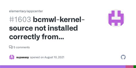 Bcmwl Kernel Source Not Installed Correctly From Appcenter Wifi On