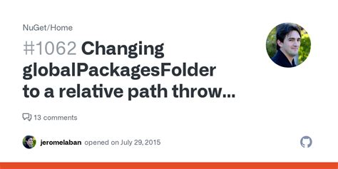 Changing GlobalPackagesFolder To A Relative Path Throws A Nullref