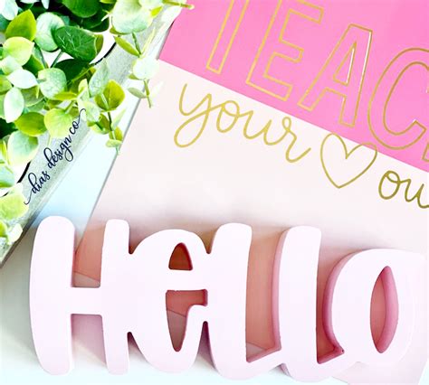 Hello Standing Sign Classroom Decor Teacher Desk Decor Etsy Ireland
