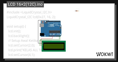 LCD 162 12C Ino Wokwi ESP32 STM32 Arduino Simulator
