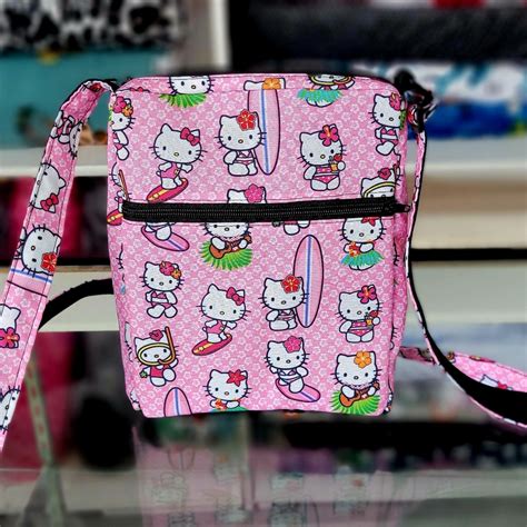 Hello Kitty Aloha Hawaii Surf Pink Crossbody Shoulder… Gem