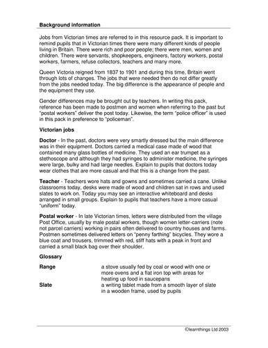 Comparing Jobs Past And Present Teaching Resources