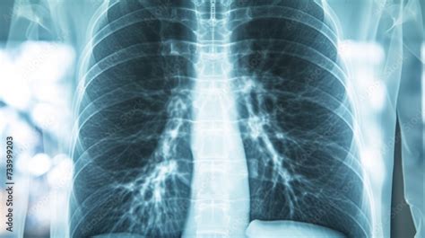 Pneumonic Lung And Pleural Fluid In X Ray Image Stock Illustration
