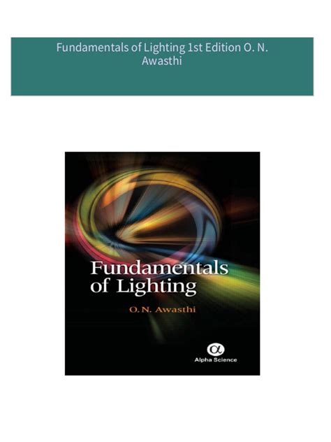 Fundamentals Of Lighting 1st Edition O N Awasthi Download Pdf Pdf