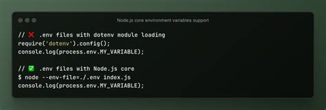 Liran Tal On Linkedin New Nodejs Feature Is Environment Variables