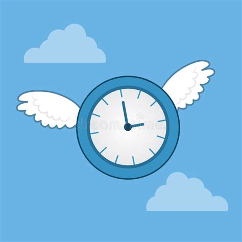 El tiempo vuela las alas ilustración del vector Ilustración de vuelo