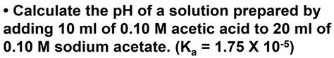 solved calculate the ph of a solution prepared by adding