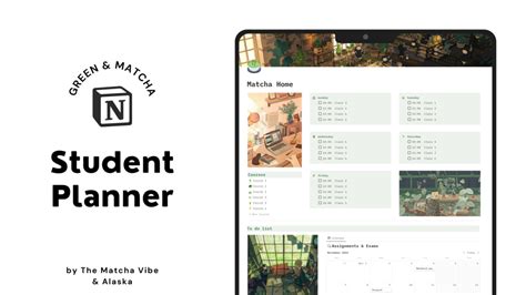 Green Matcha Student Planner