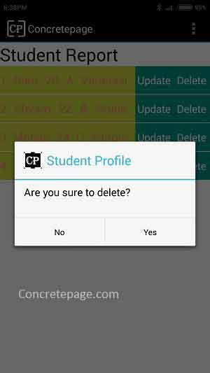Android Sqlite Database Tutorial