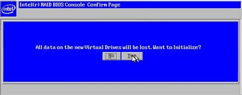 Re Create Array Without Initialize Procedure On Hardware Intel® Raid