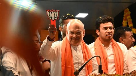 Amit Shah Holds Massive Roadshow In Bengaluru Bengaluru Hindustan Times