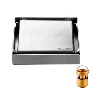Ralo Invisivel Sifonado Inox Tampa Oculta X Escovado Leroy Merlin