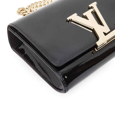 Louis Vuitton Louise Mm Bag In Black Patent Leather At 1stdibs