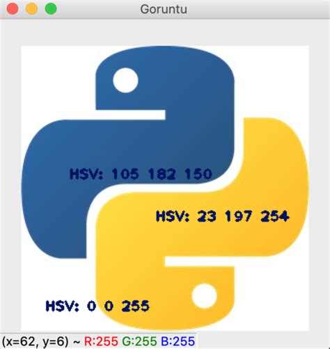 Python Ve Opencv Ile Rgb üzerinde Hsv Renk Kodu Tespiti HÜseyİn Bİlal