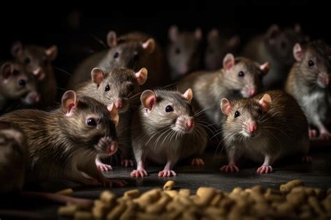 Premium Ai Image A Lot Of Starving Rats Waiting To Be Fed Up