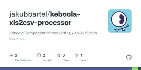 Github Jakubbartel Keboola Xls Csv Processor Keboola Component For