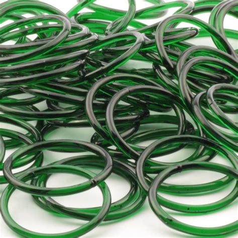 Lot 72 Antique Czech Emerald Green Glass Bangles Ho Gem